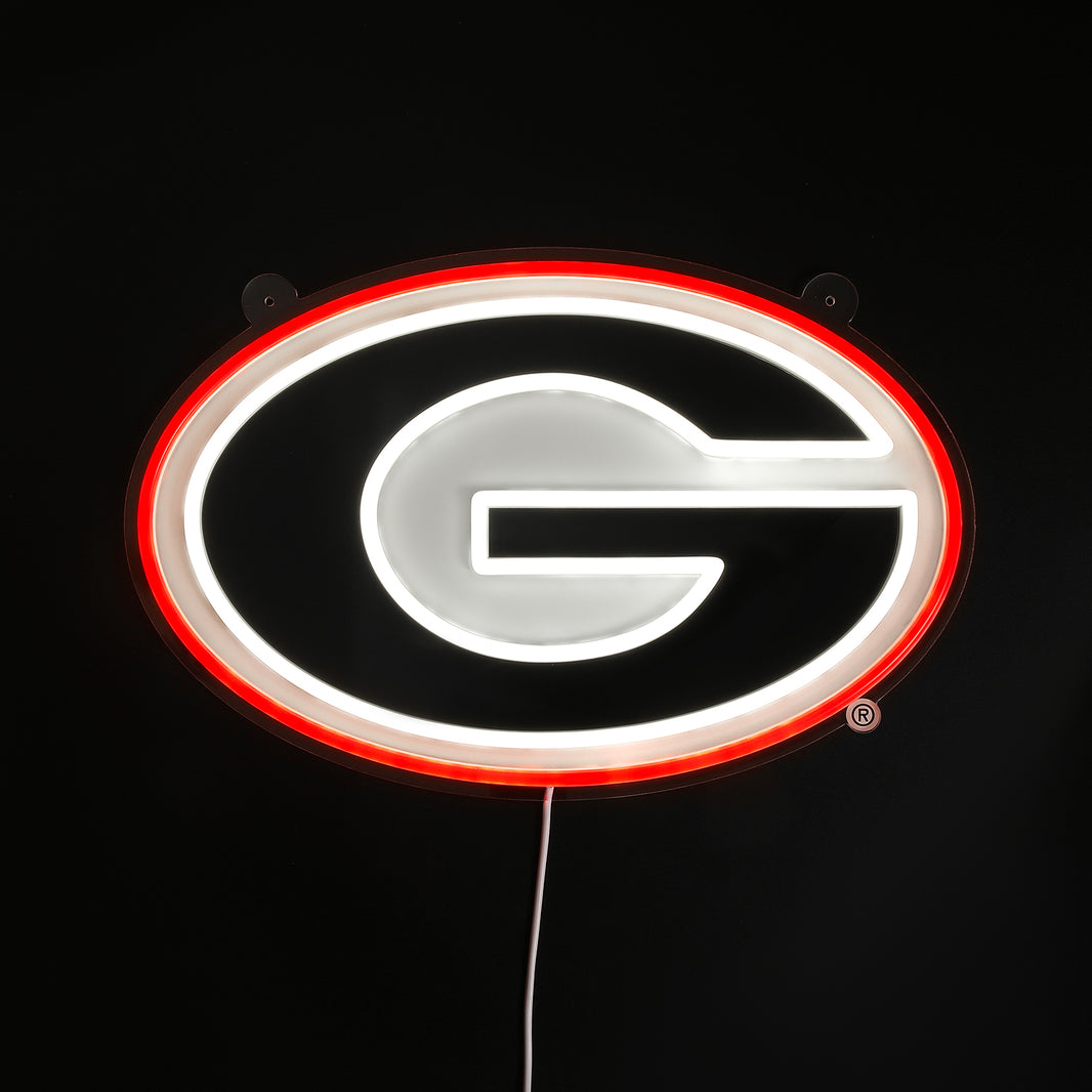 Georgia Bulldogs LED Neon Signs, UGA Light-Up Signs | Saturday Neon